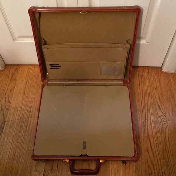 Samsonite | Bags | Vintage Usa Samsonite Luggage Leather Hard Shell ...